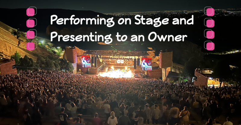 Performing on Stage and Presenting to an Owner | Nu Marketing : Nu ...